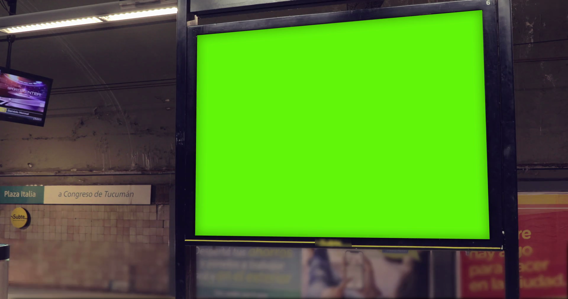 Billboard Ad Mockup With Green Screen In Stock Footage SBV-348580529 ...