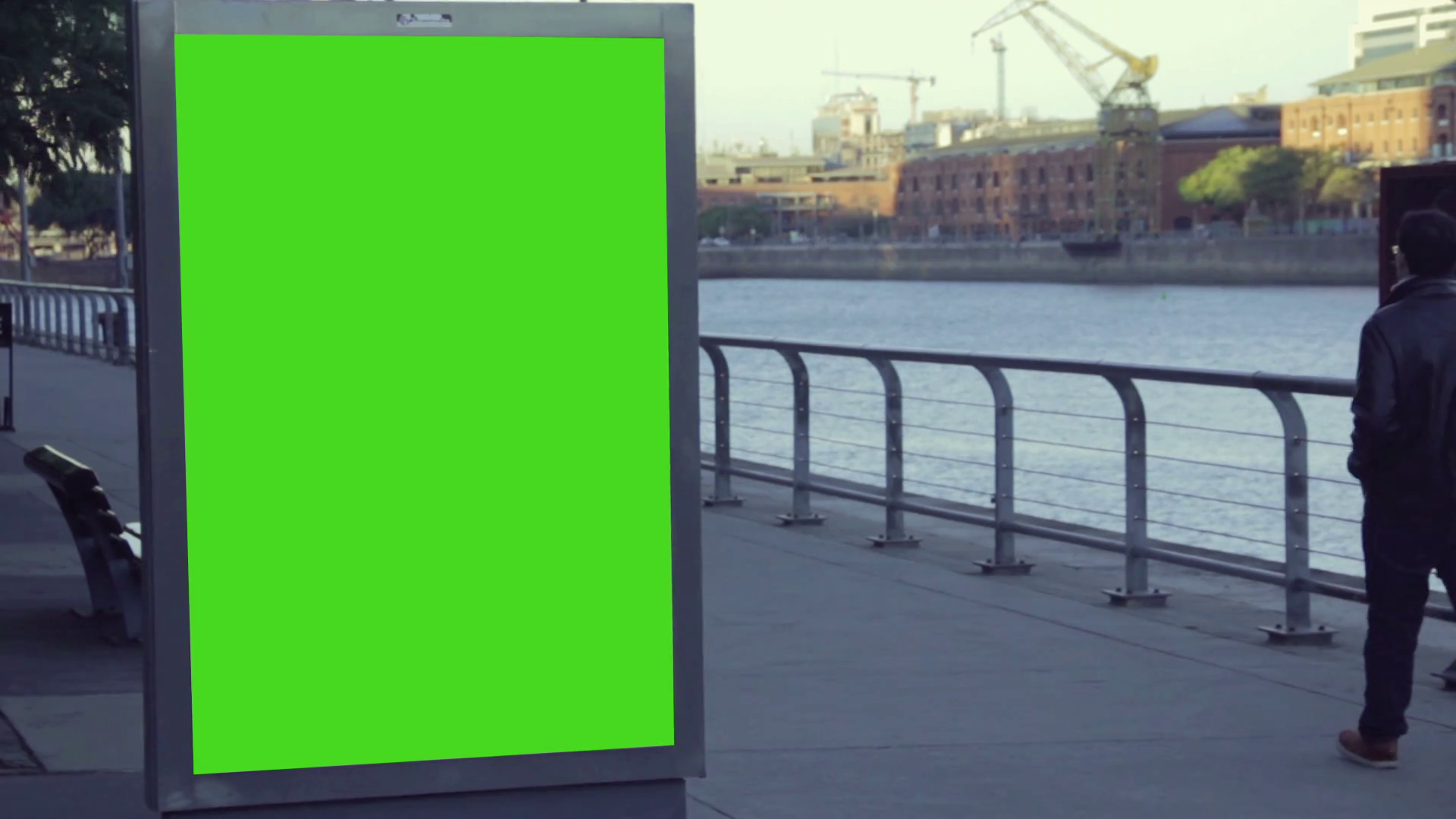 Billboard Ad Mockup With Green Screen In Stock Footage SBV-348580749 ...