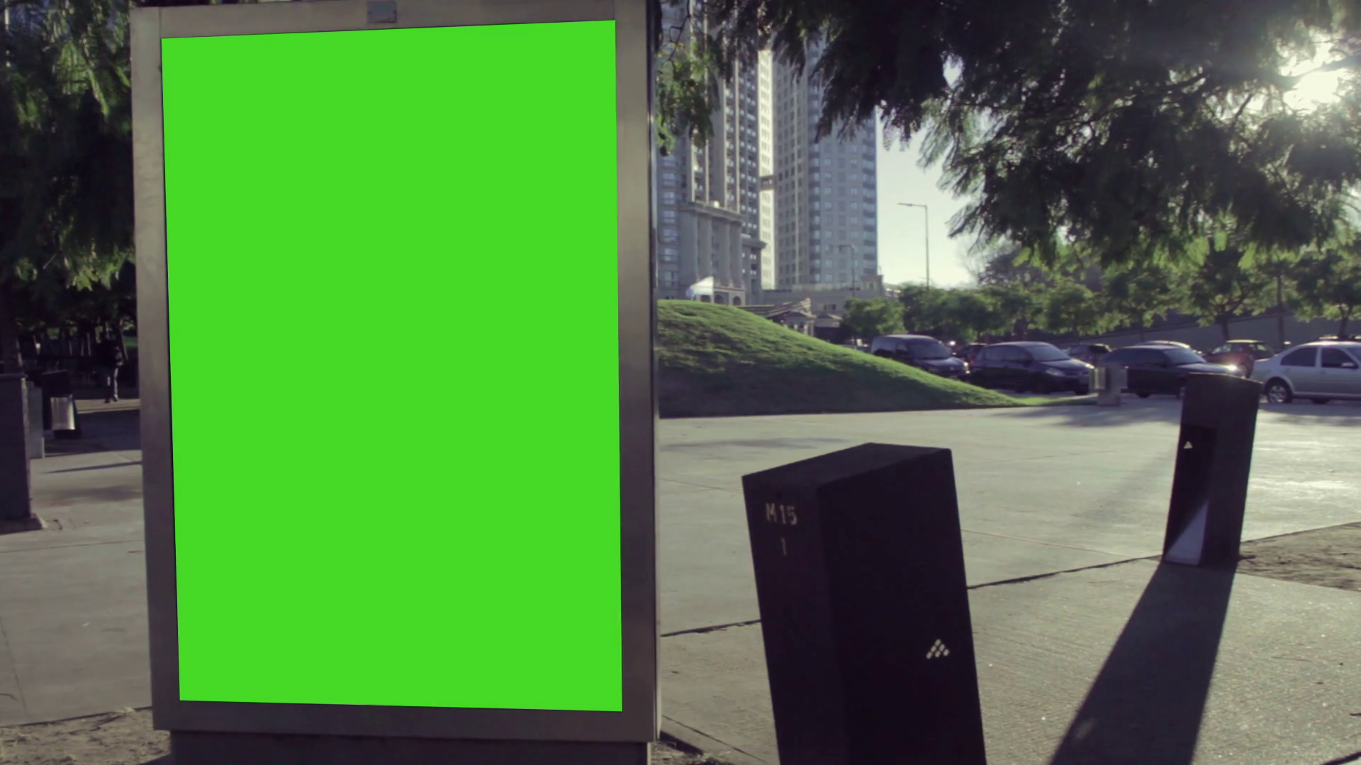 Billboard Ad Mockup With Green Screen In Stock Footage SBV-348580756 ...