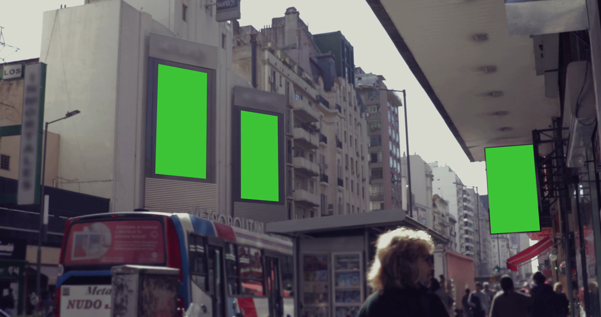 Billboard Ad Mockup With Green Screen In Stock Footage SBV-348580772 ...