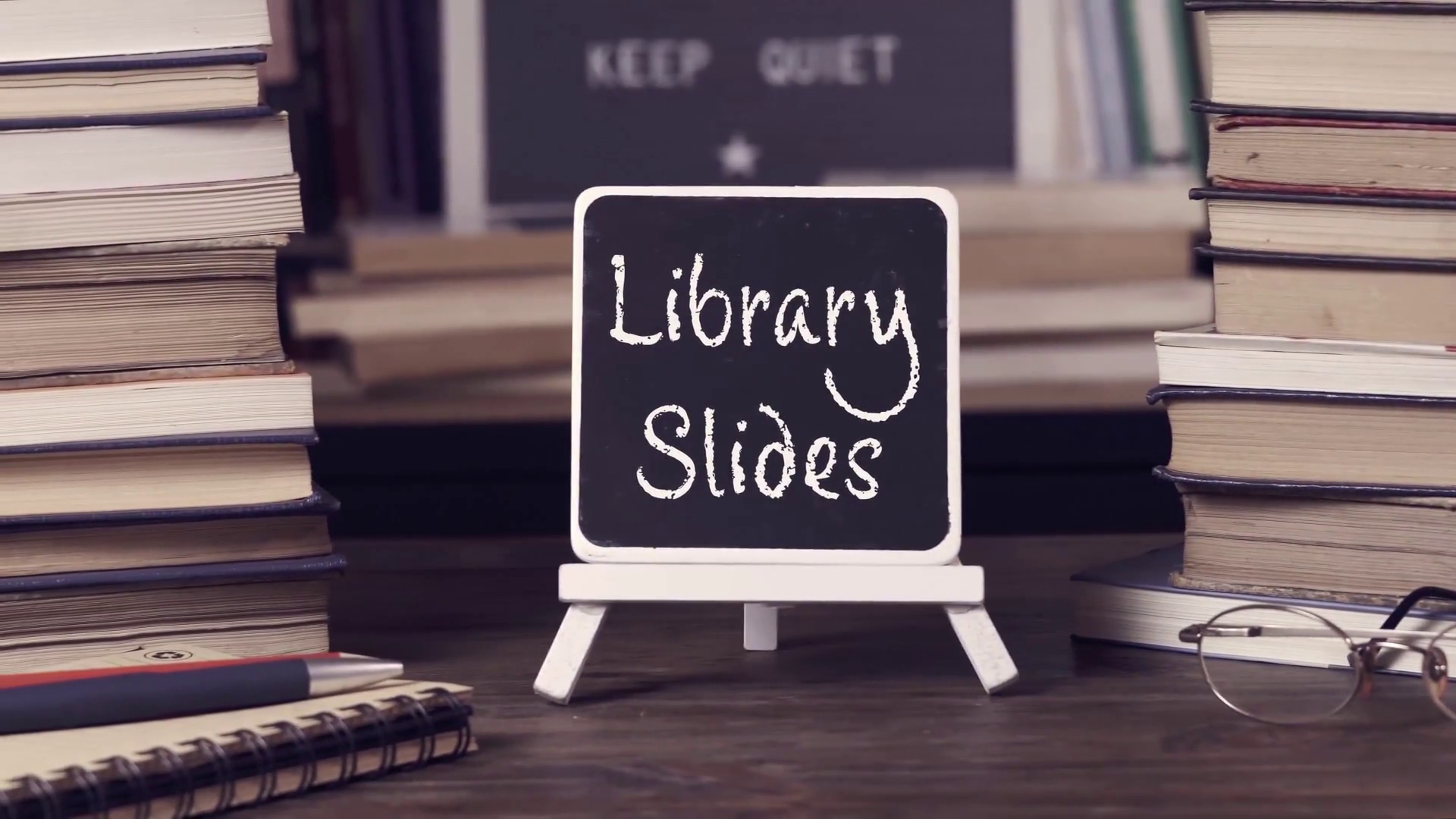 Books & Library Slides Template SBV-347209989 - Storyblocks