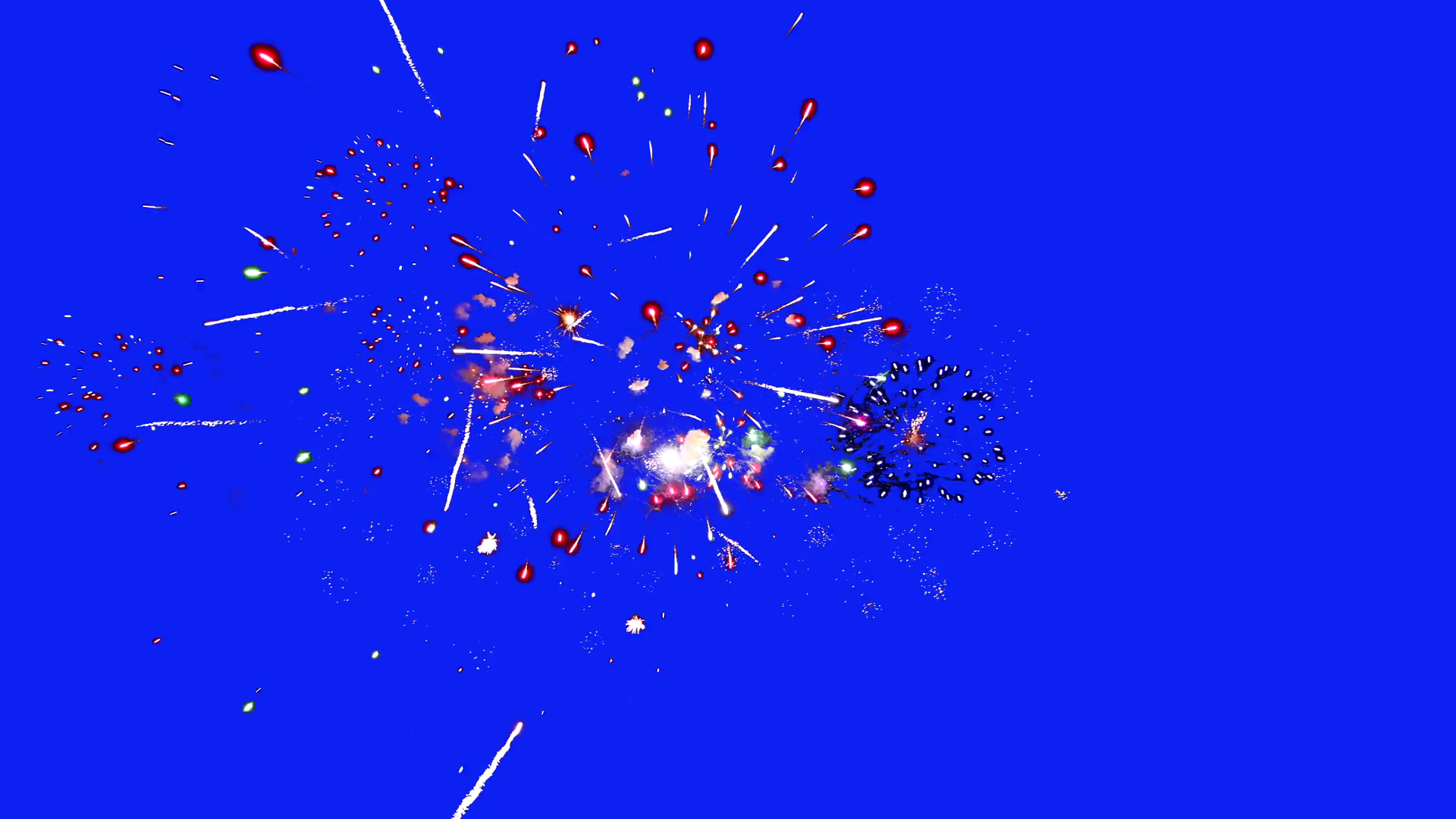 Abstract Real Firework On Blue Screen Chroma Stock Footage SBV ...