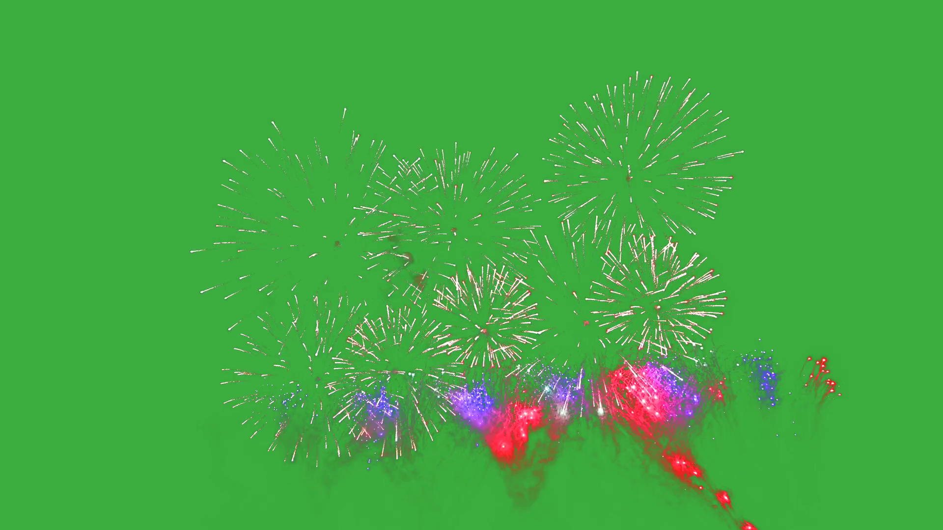 Abstract Firework On Green Screen Chroma Key Stock Footage SBV ...
