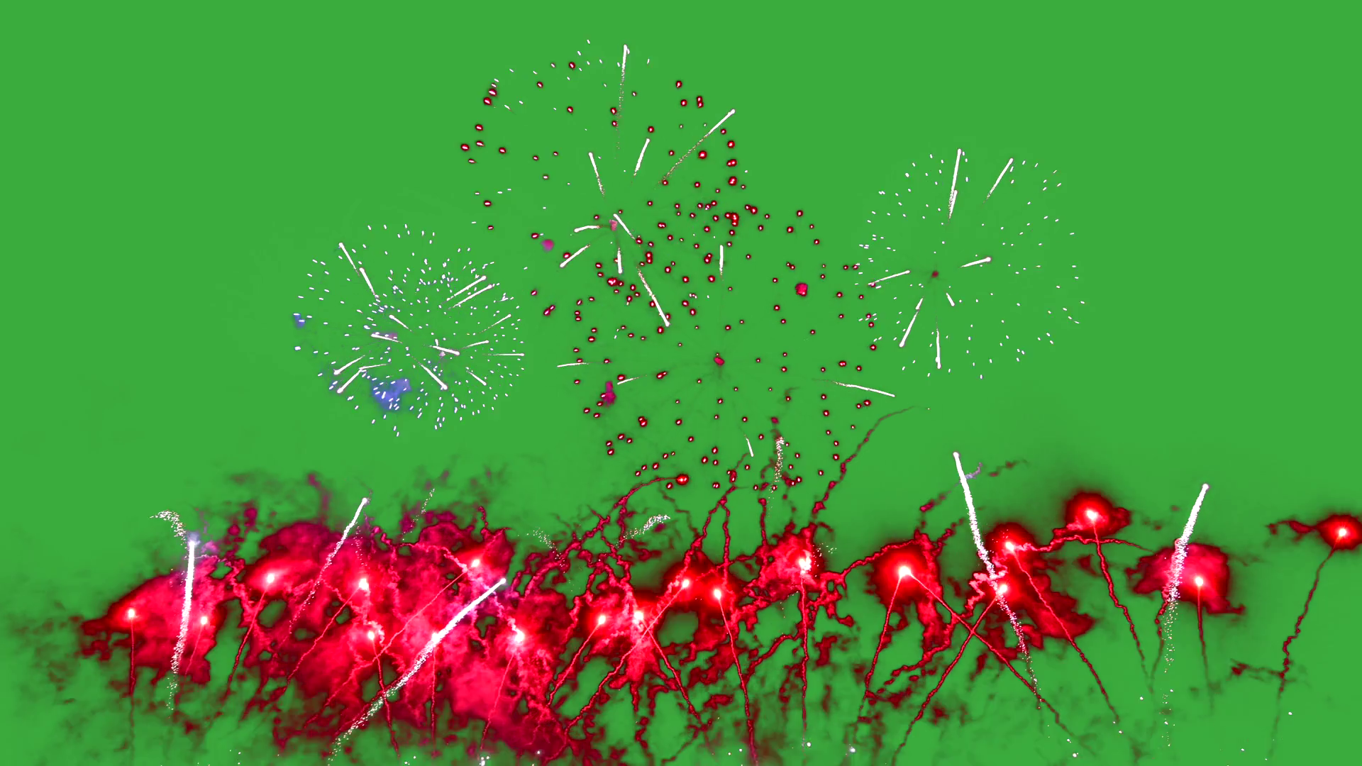 Abstract Firework On Green Screen Chroma Key Stock Footage SBV ...