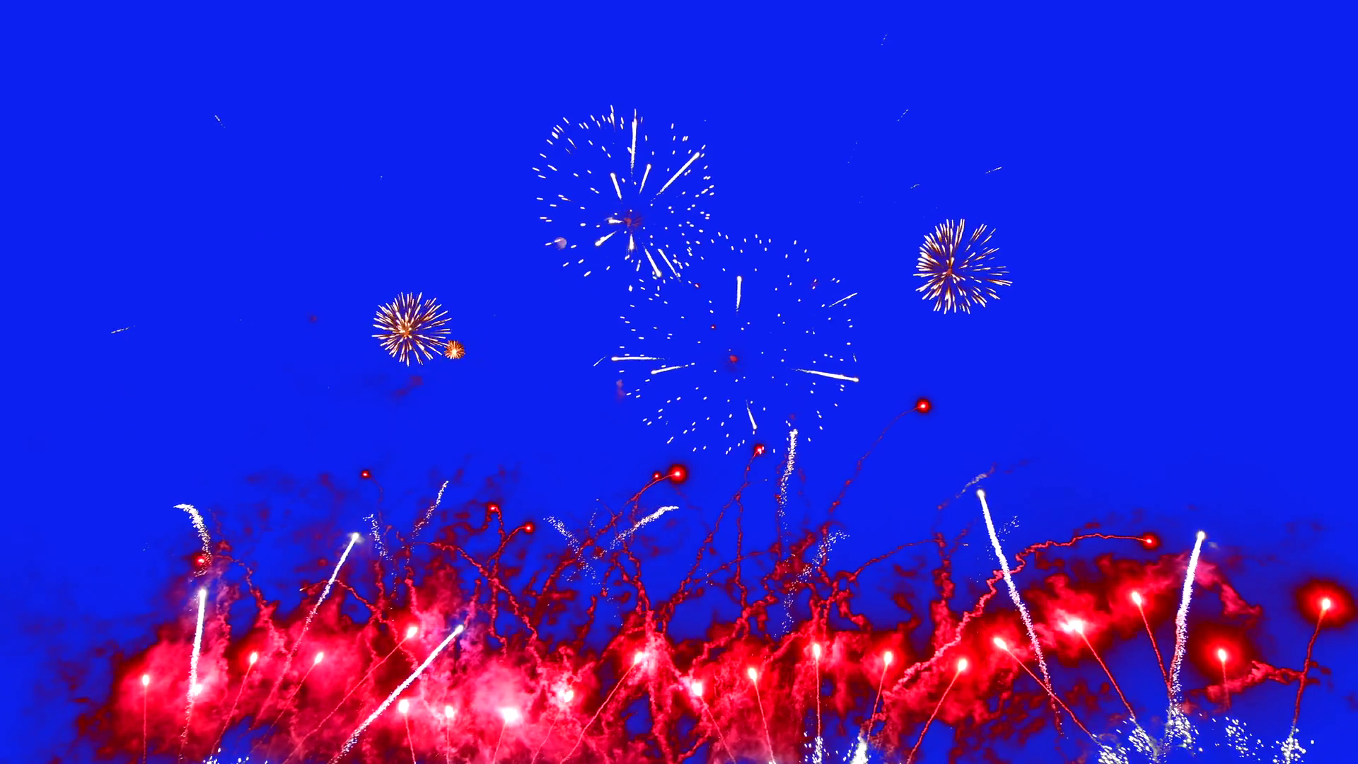 Abstract Real Firework On Blue Screen Chroma Stock Footage SBV ...
