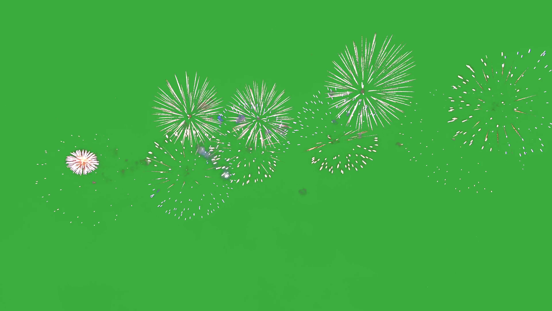 Abstract Firework On Green Screen Chroma Key Stock Footage SBV ...