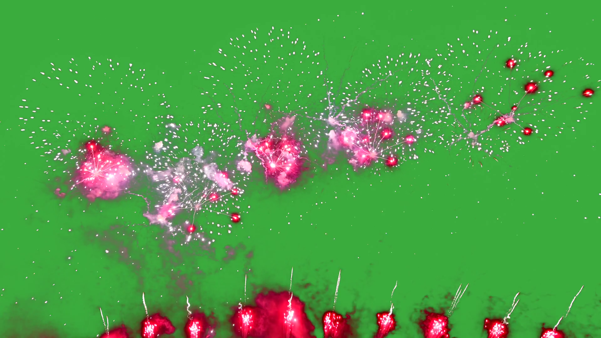 Abstract Firework On Green Screen Chroma Key Stock Footage SBV ...