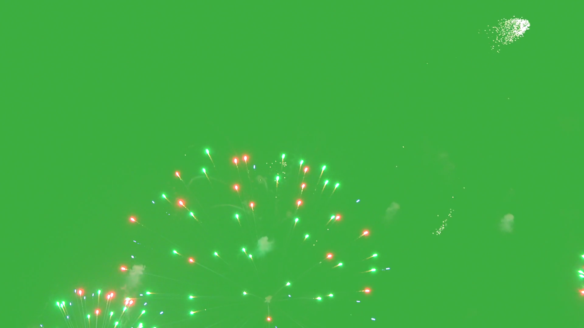 Abstract Firework On Green Screen Chroma Key Stock Footage SBV ...