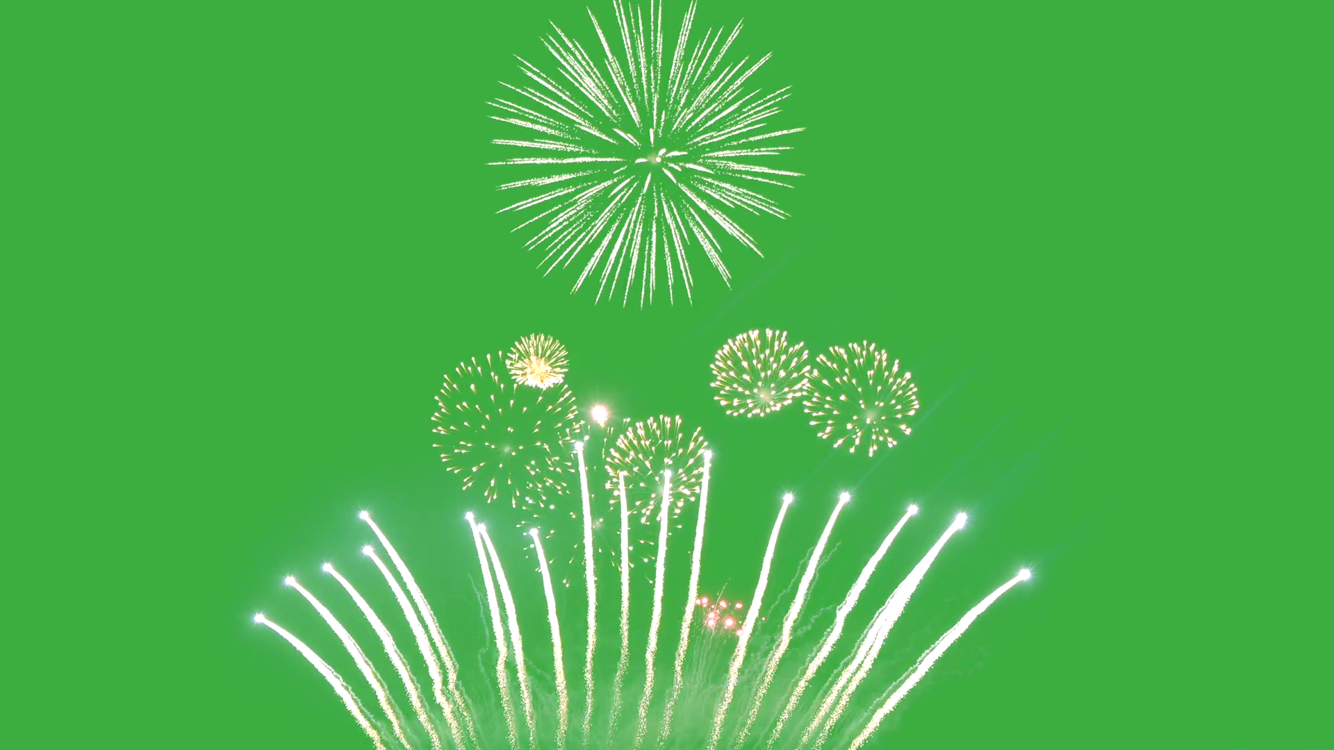 Abstract Firework On Green Screen Chroma Key Stock Footage SBV ...