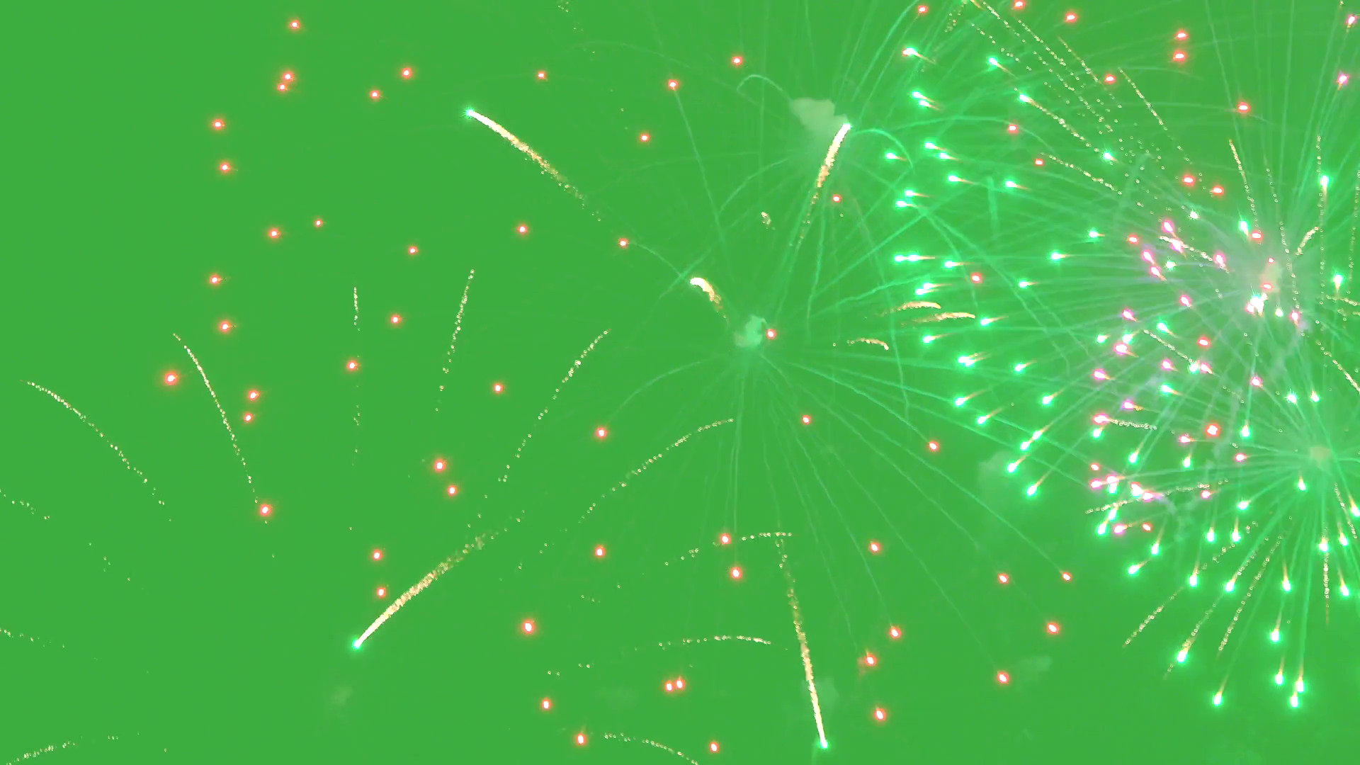 Abstract Firework On Green Screen Chroma Key Stock Footage SBV ...