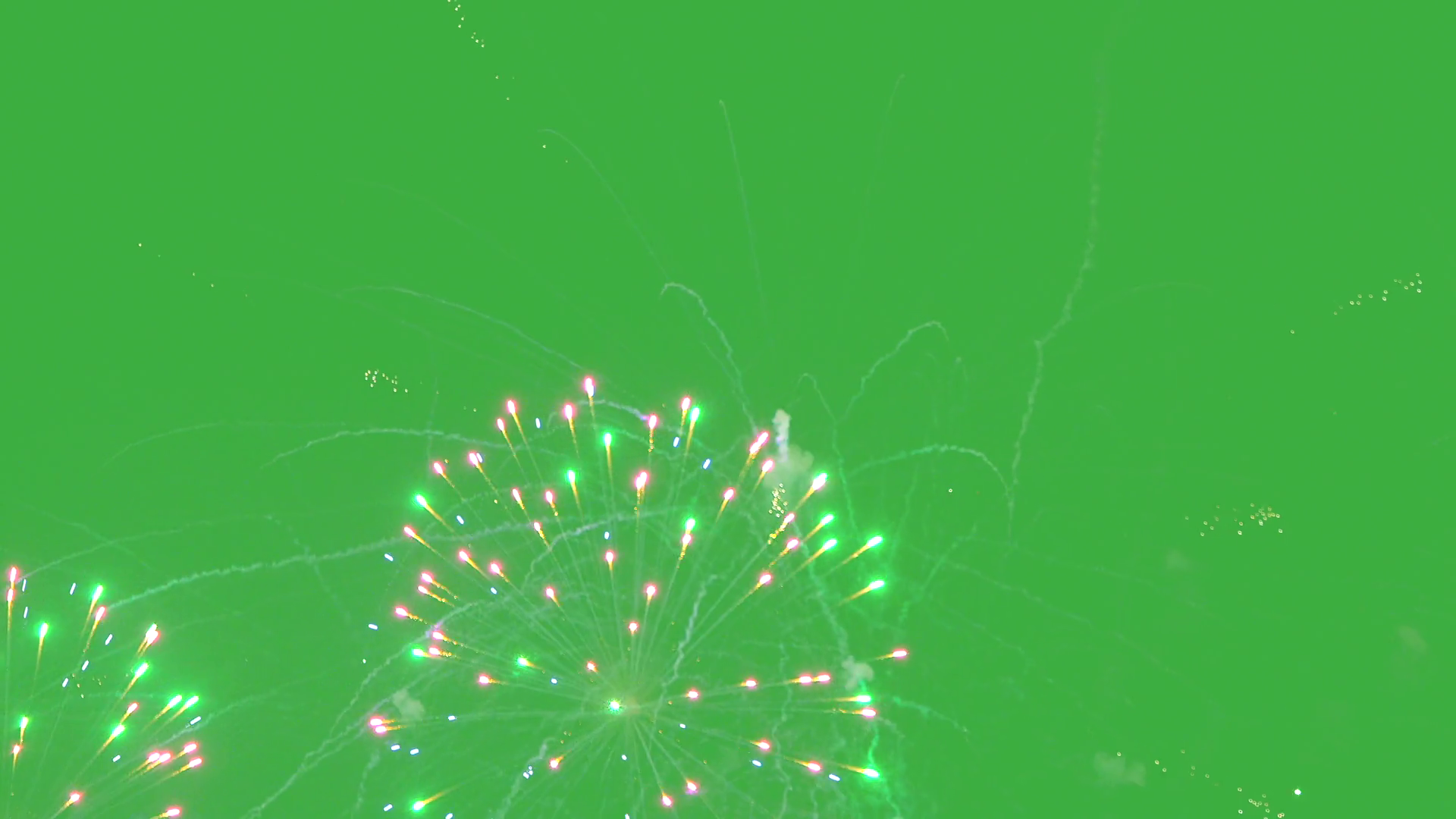 Abstract Firework On Green Screen Chroma Key Stock Footage SBV ...