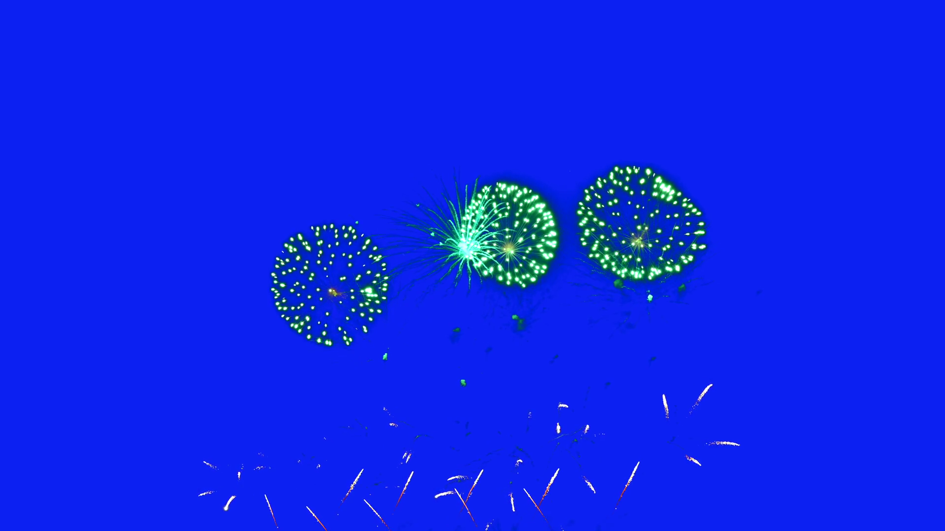 Spectacular Firework Display On Blue Screen Stock Footage SBV-352256974 ...