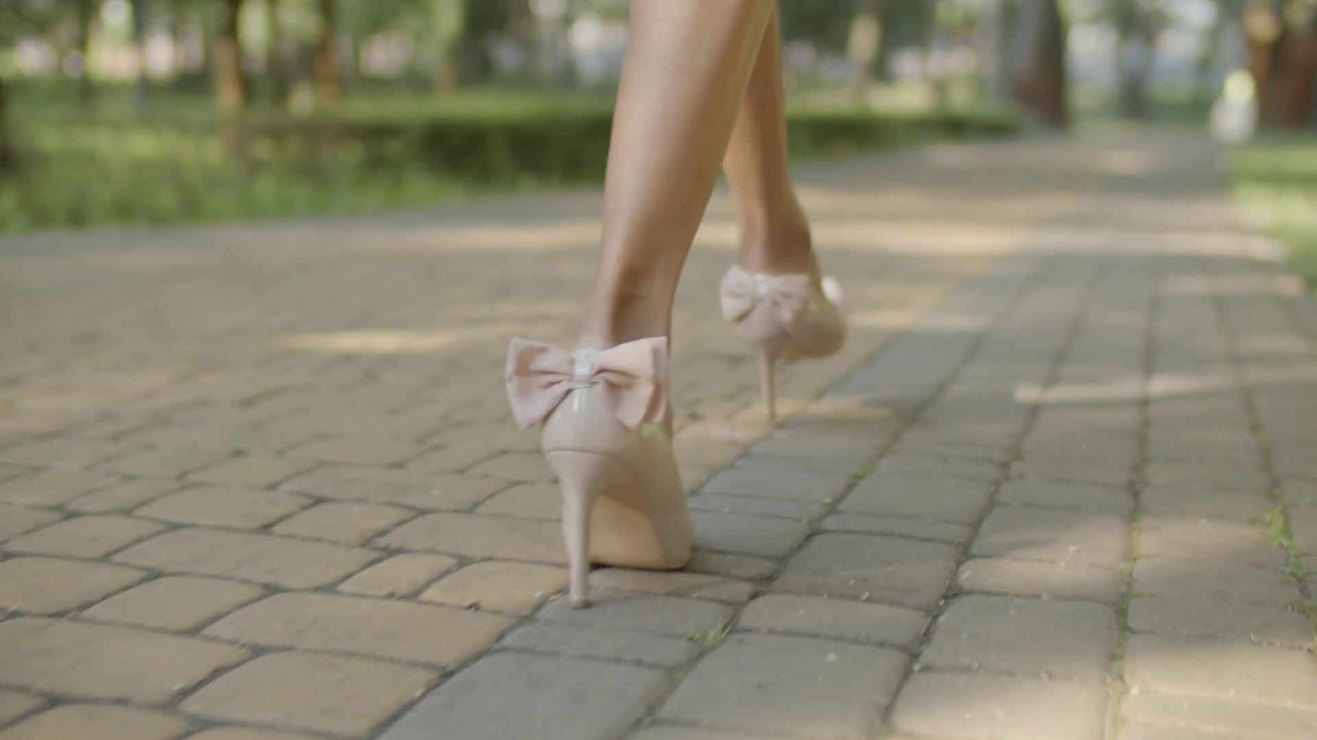 Elegant Woman Walking In High Heels Through Stock Footage SBV-338590443 ...