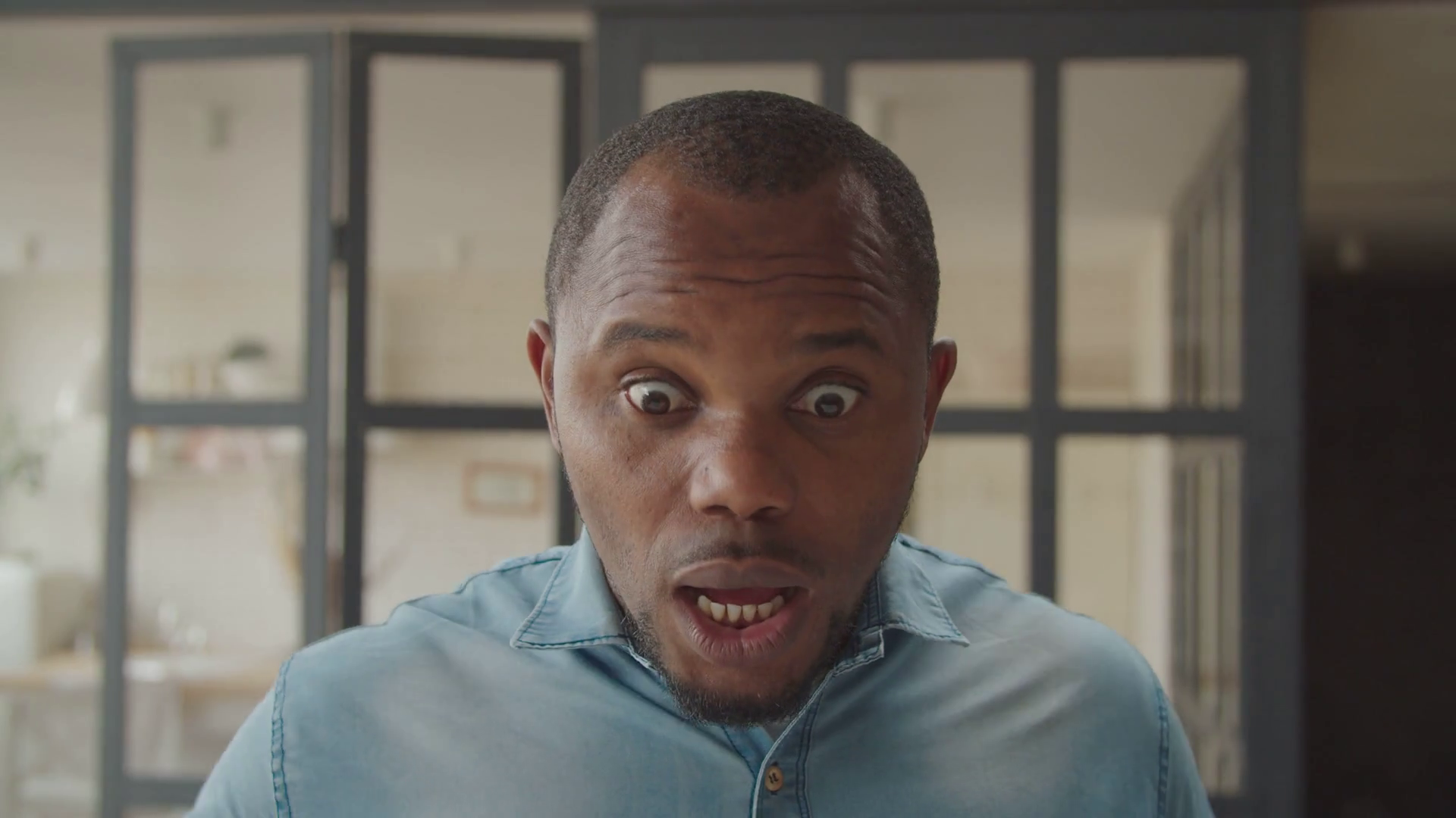 Indoor Portrait Of Shocked Emotionally Stock Footage SBV-338050886 ...