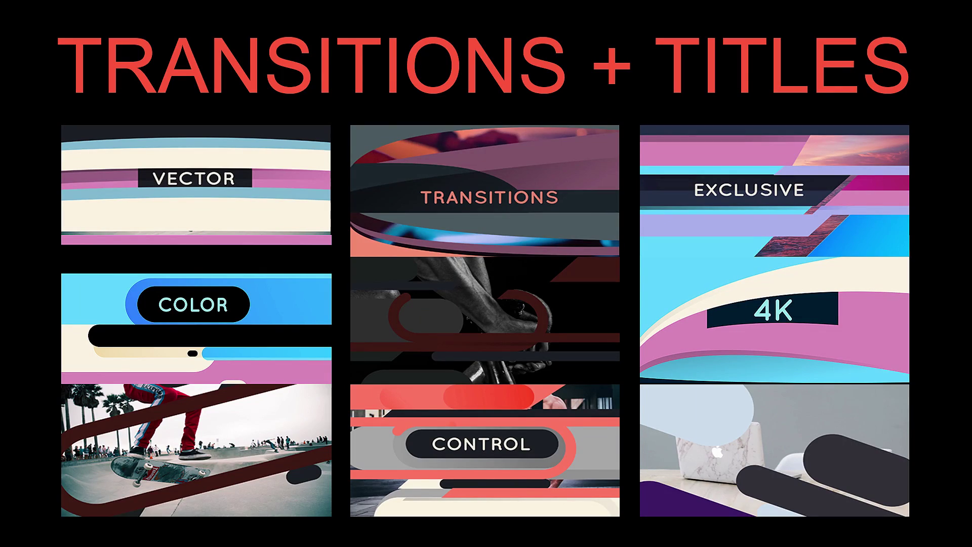 Vector Transitions With Titles 4k | Dr | DaVinci Resolve Template SBV ...