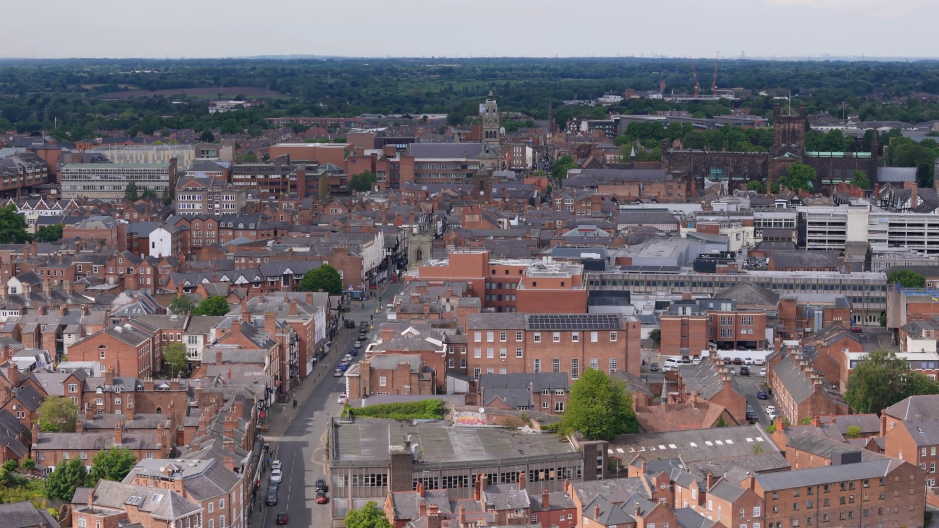 Aerial View Of Chester In North West Of Stock Footage SBV-352080713 ...