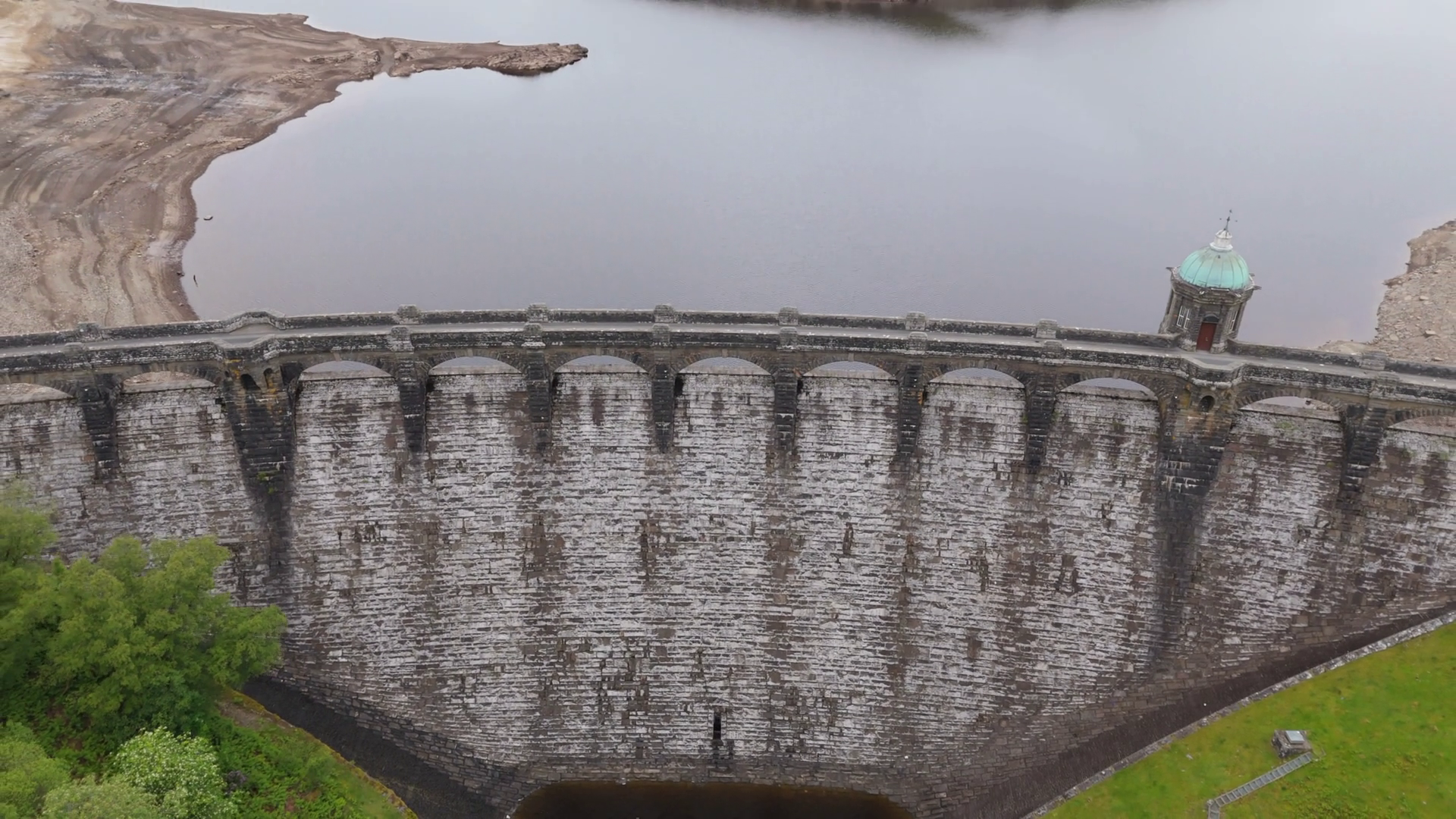 Aerial View Of Craig Goch Dam In Elan Valley Stock Footage SBV ...