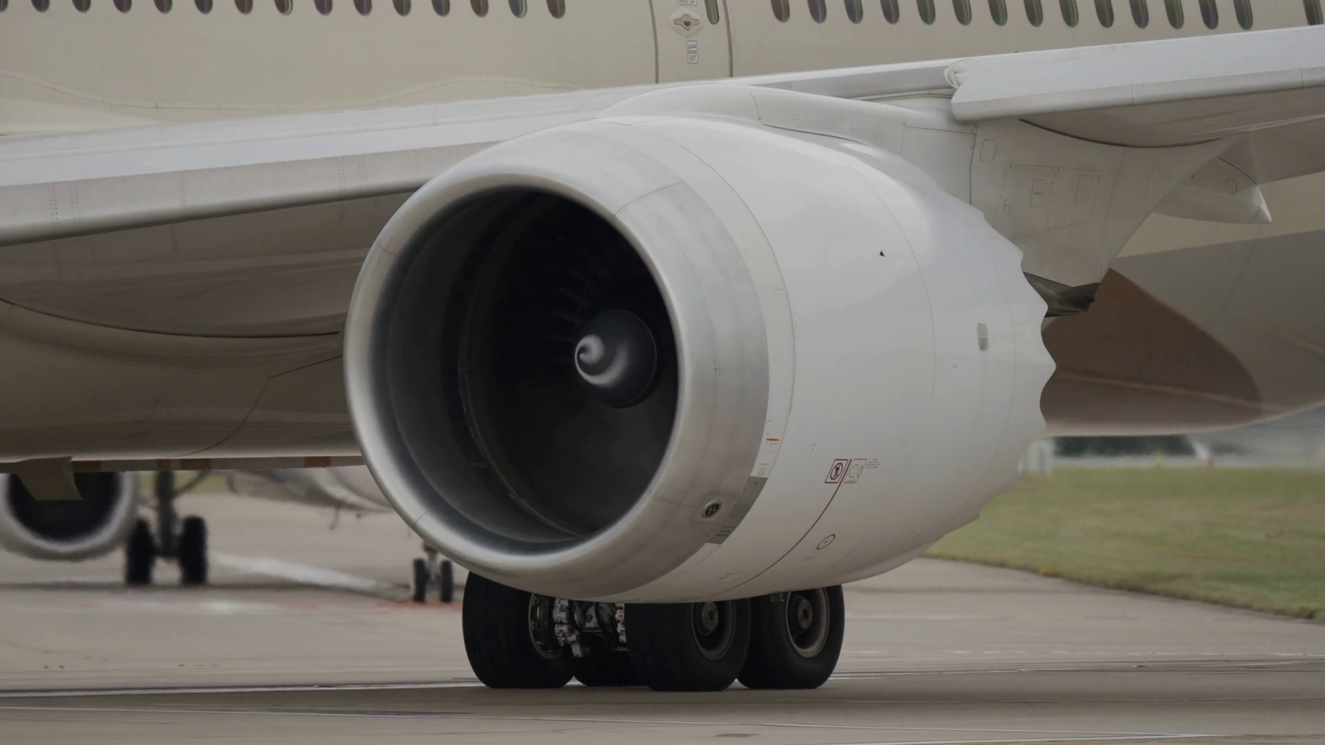 Close Up Of Jet Engine Starting Up On Modern Stock Footage SBV ...