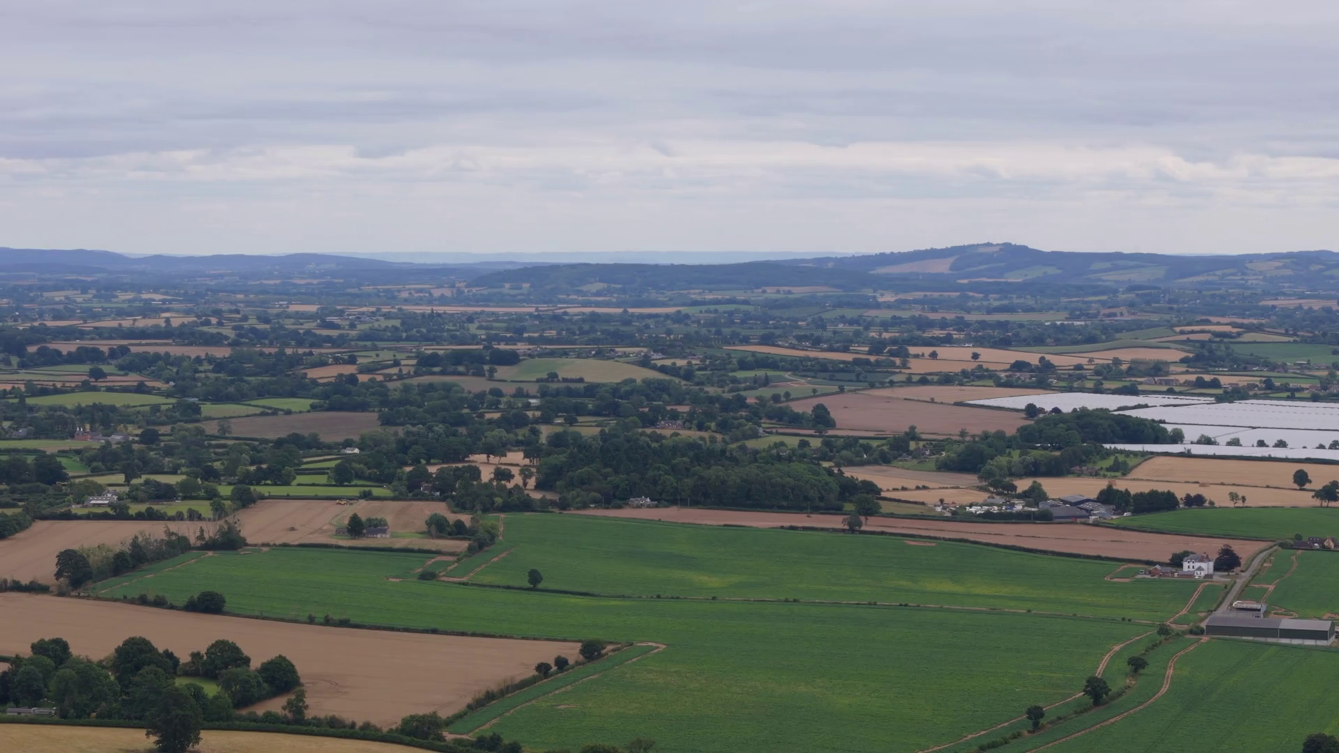 Aerial View Of English Farmland Countryside Stock Footage SBV-351855948 ...