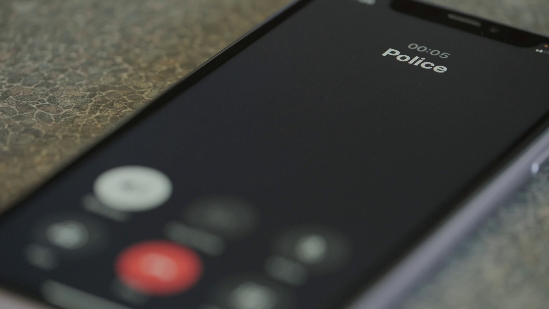 Incoming Call From Police On Smartphone Stock Footage SBV-351858527 ...