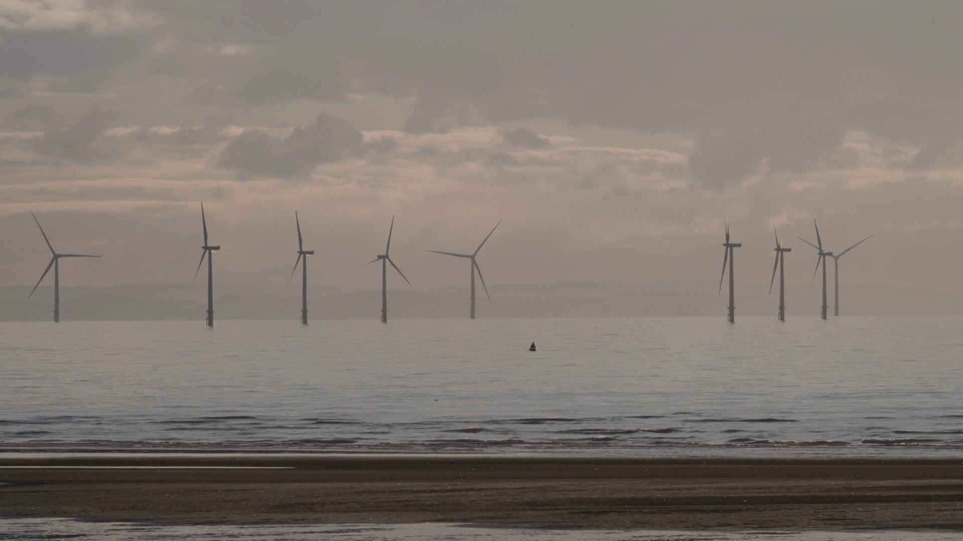Burbo Bank Offshore Wind Farm Seen From Stock Footage SBV-351883060 ...
