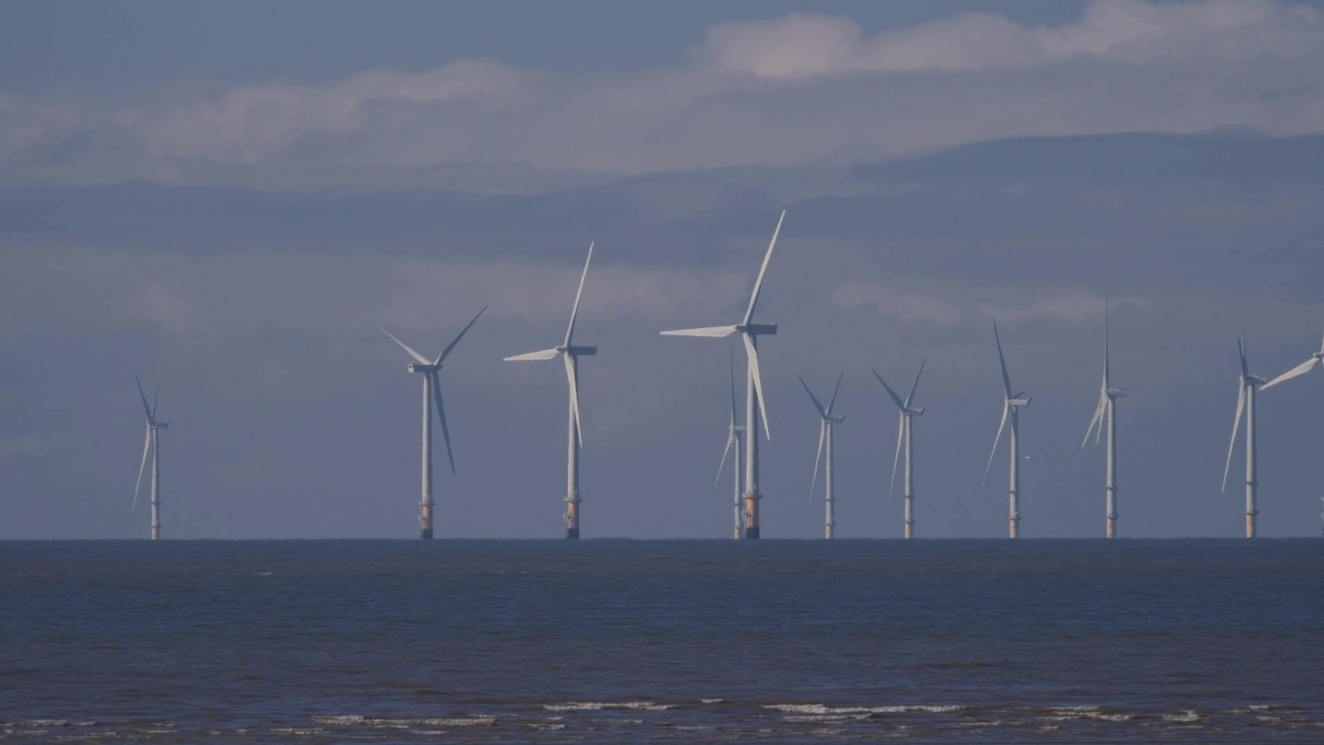 Burbo Bank Offshore Wind Farm Seen From Stock Footage SBV-351883126 ...