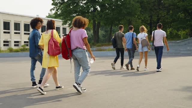 Kids Walk Out Of School Stock Footage: Royalty-Free Video Clips ...