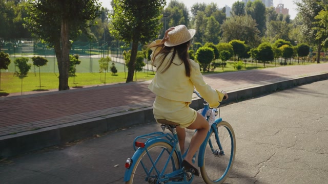 Woman Ride Bike Stock Footage: Royalty-Free Video Clips - Storyblocks