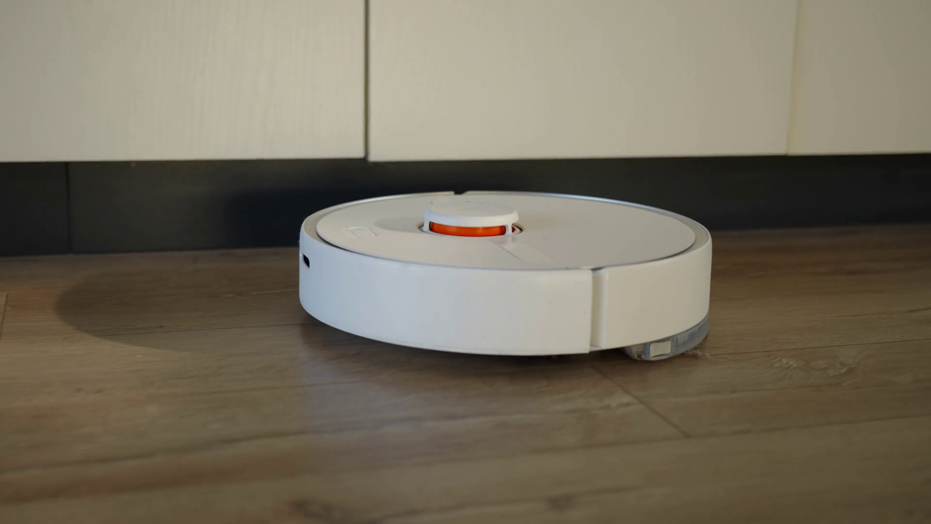 Robot Vacuum Cleaner Moving On Floor Stock Footage SBV-348657991 ...