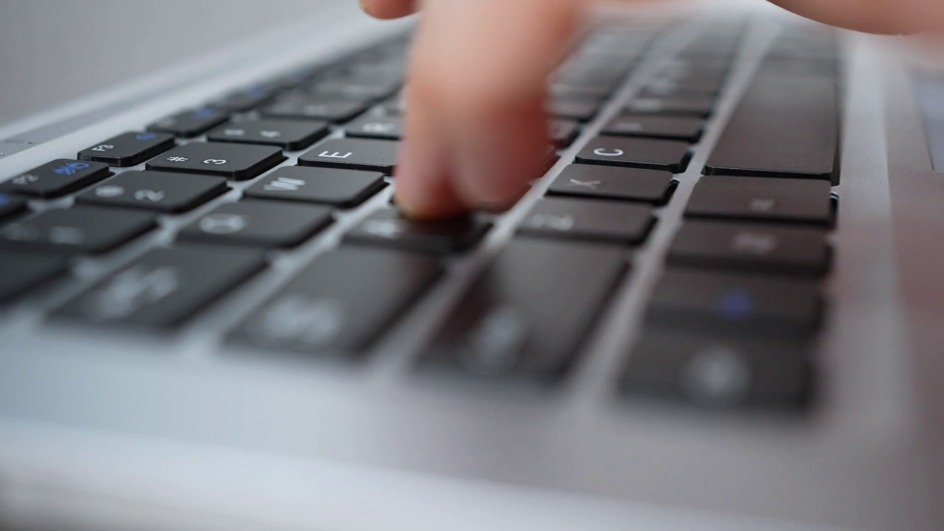 Extreme Closeup Fingers Typing Text On Stock Footage SBV-348671071 ...