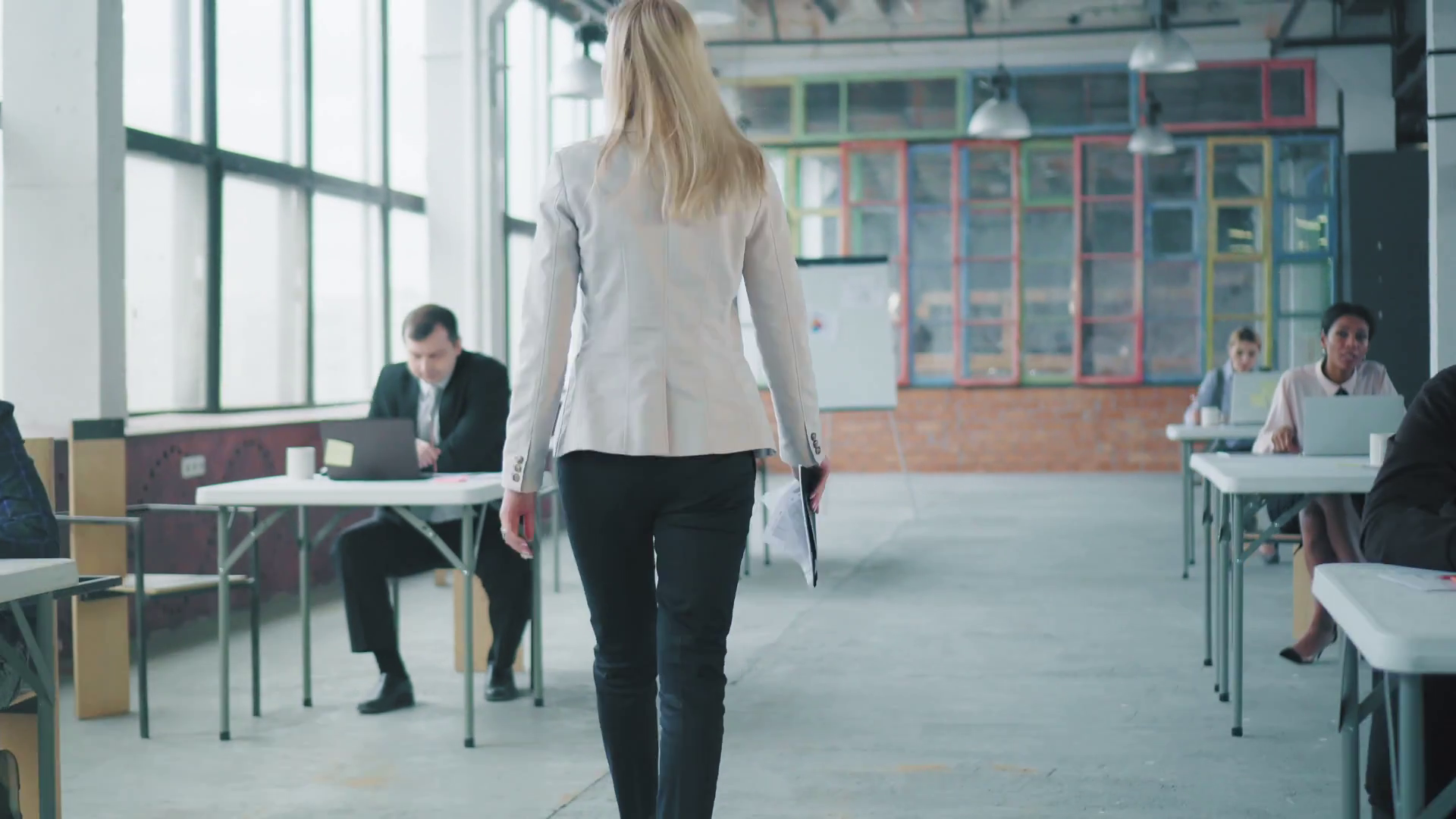 A Business Woman Manager Walking In Office Stock Footage SBV-334527632 ...