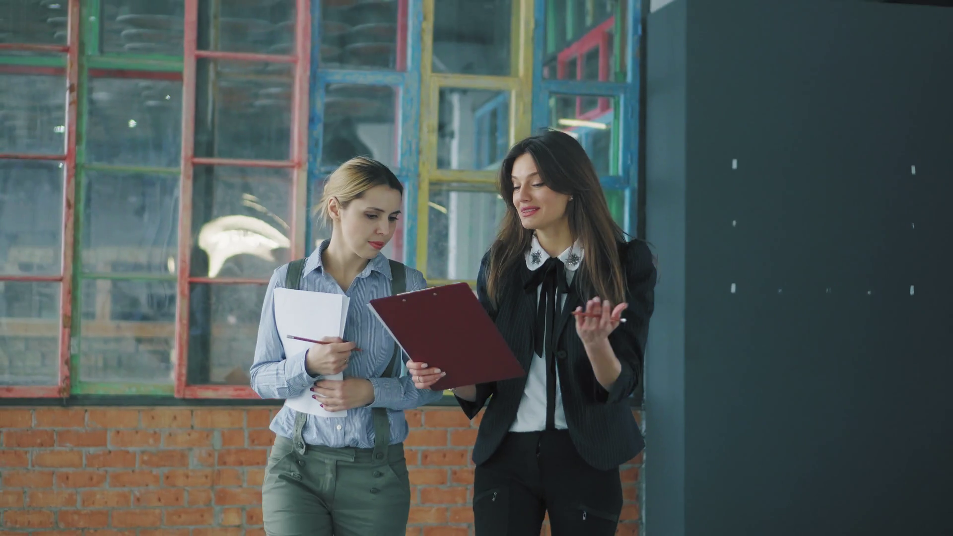 A Group Of Employees Walking Around Office Stock Footage SBV-334530845 ...