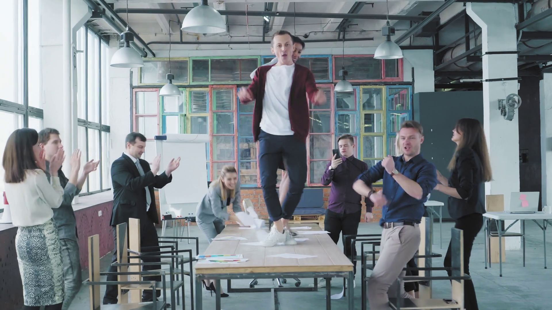 Colleagues Celebrate End Of Work Week Have Stock Footage SBV-335526854 ...