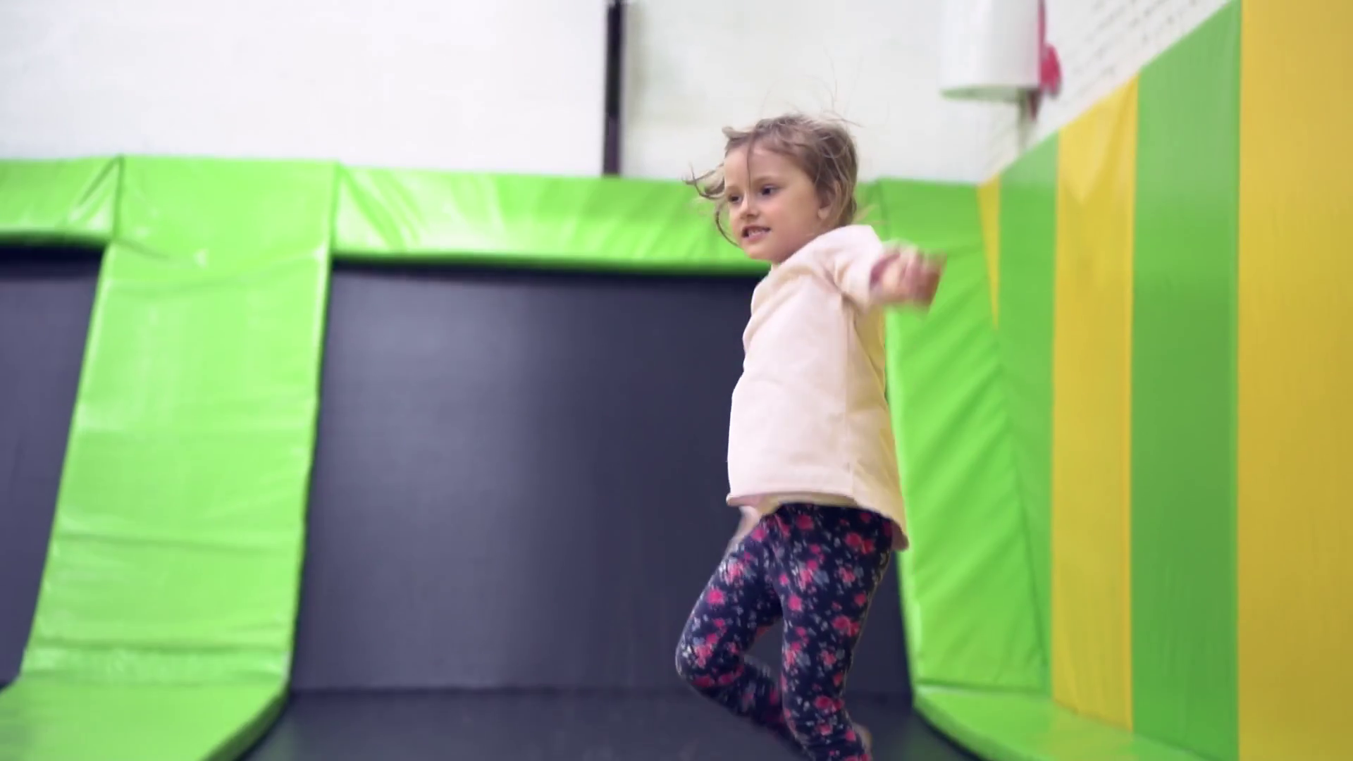 Child Jumping On Trampoline Slow Motion Stock Footage SBV-316570971 ...