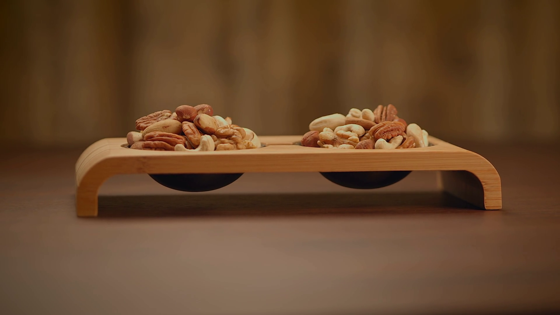 Stylish Elegant Wooden Nut Display Featuring Stock Footage SBV ...