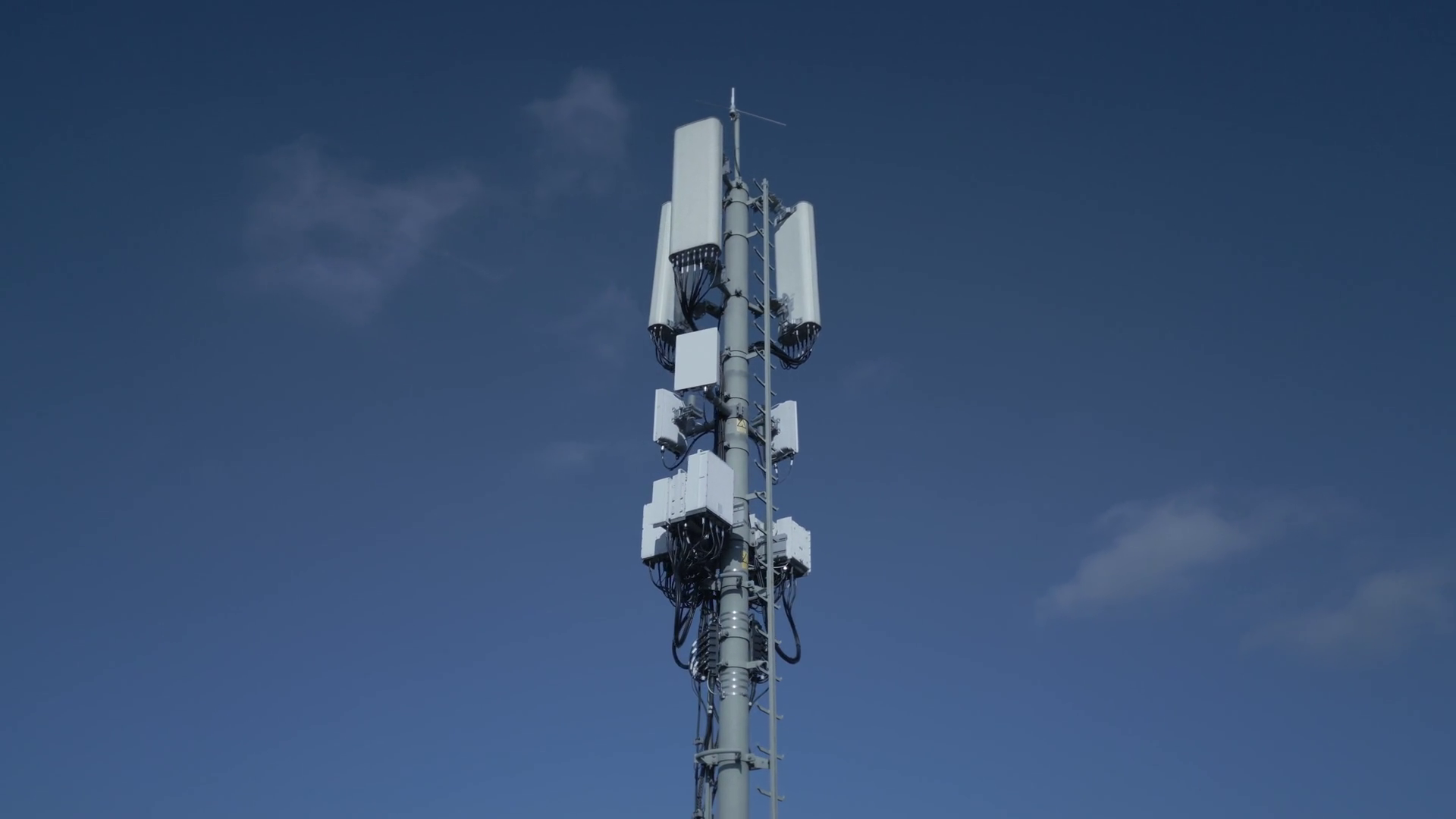 A Mobile Communication Tower Stands Tall Stock Footage SBV-351832327 ...