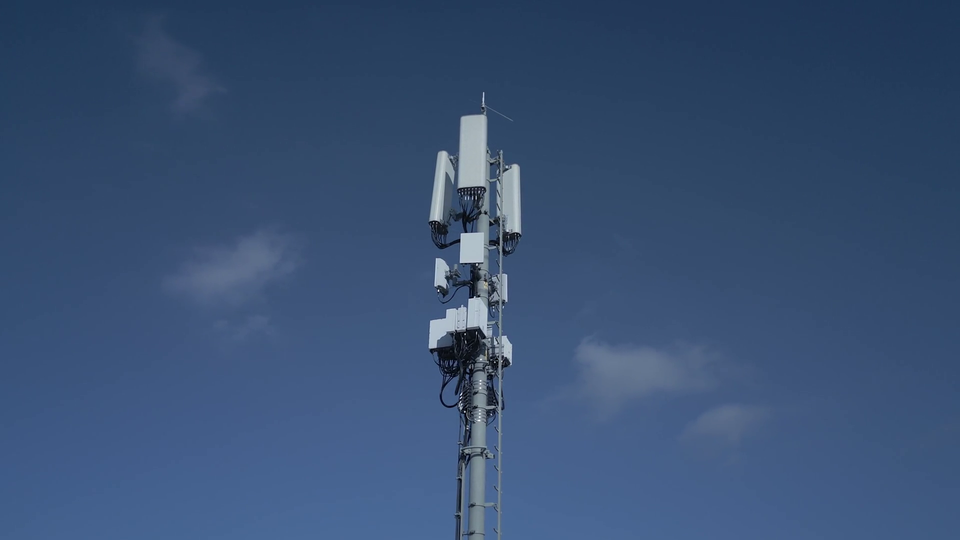 The Telecommunication Cell Tower Stands Tall Stock Footage SBV ...