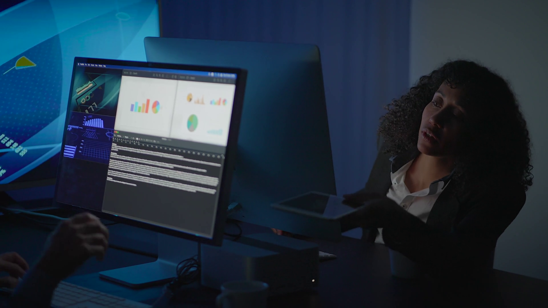 Dedicated Focused Professional Working In Stock Footage SBV-351831069 ...