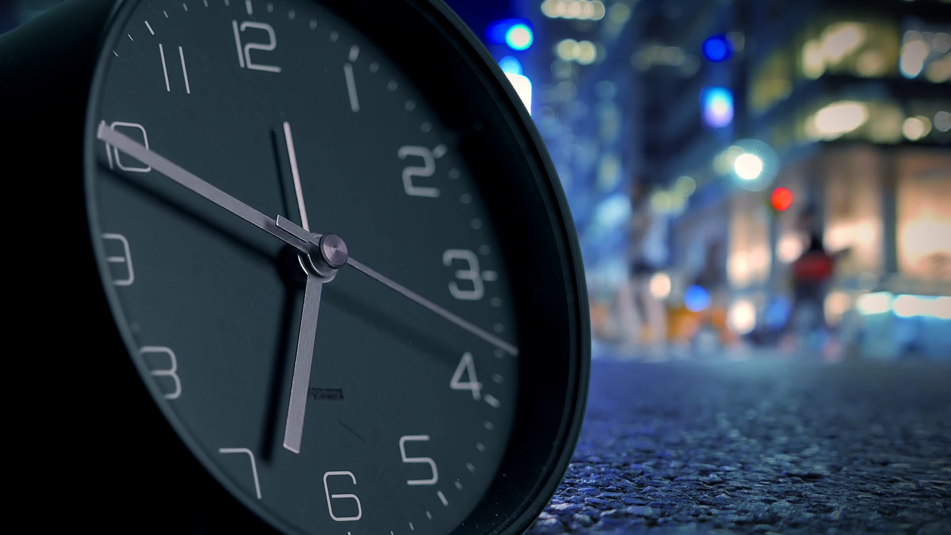 Urban Clock At Night Artistic Representation Stock Footage SBV ...