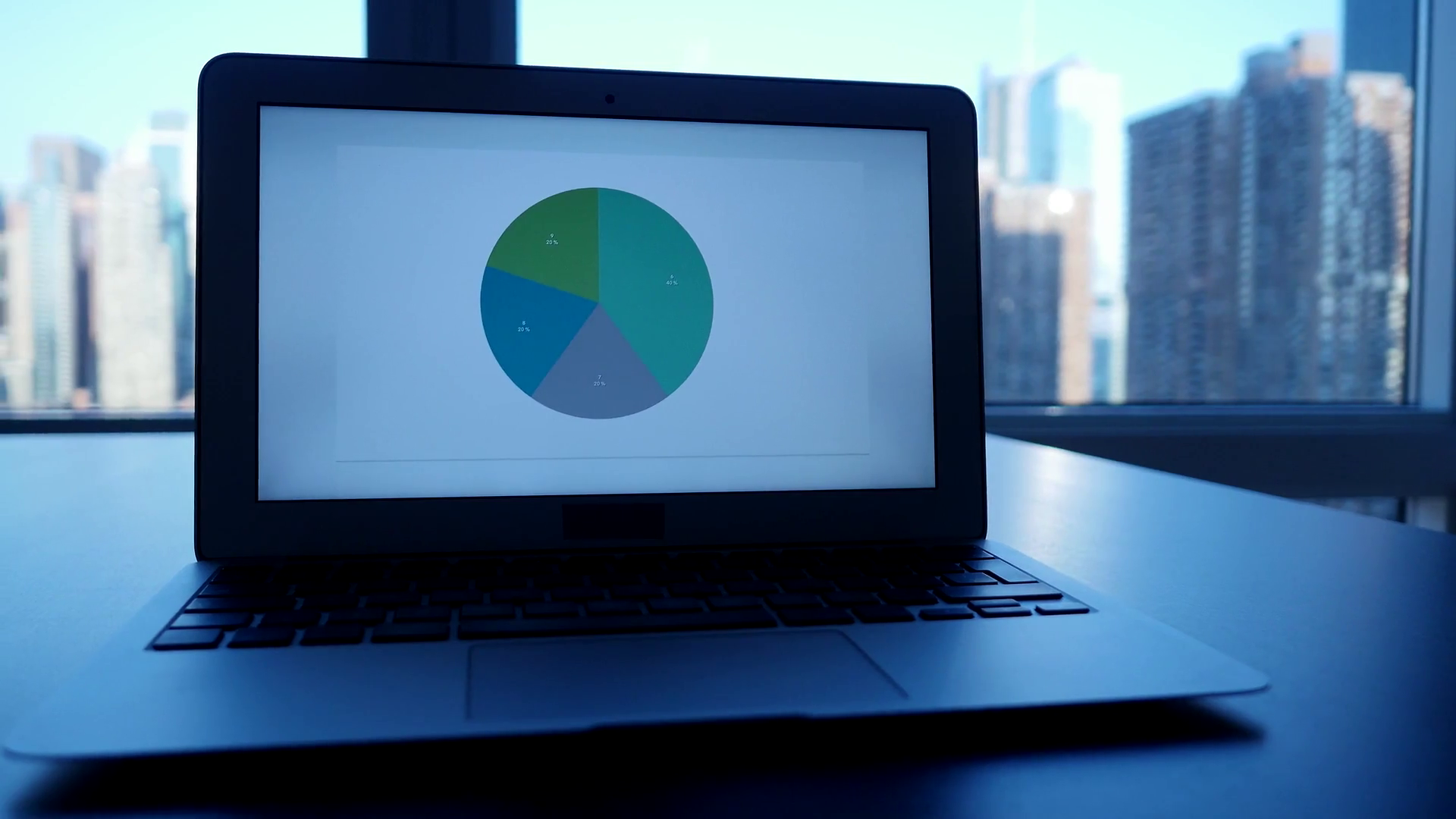 Laptop Screen With Graphs Charts On Desk Stock Footage SBV-348799373 ...