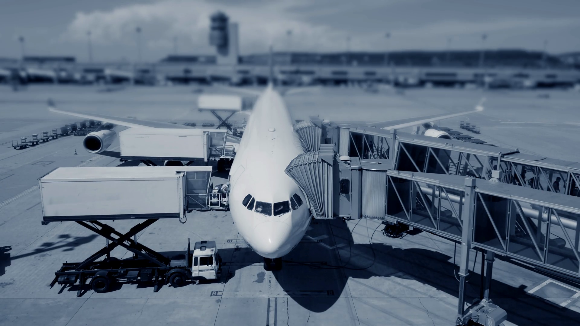 Airplane Ramp Team On Action At Airport Stock Footage SBV-348830542 ...