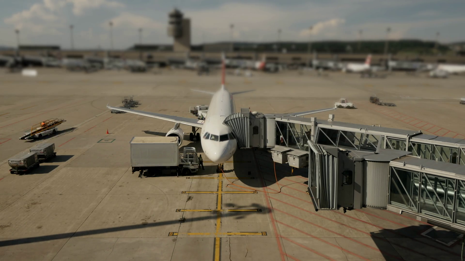 Airplane Ramp Team On Action At Airport Stock Footage SBV-348813673 ...
