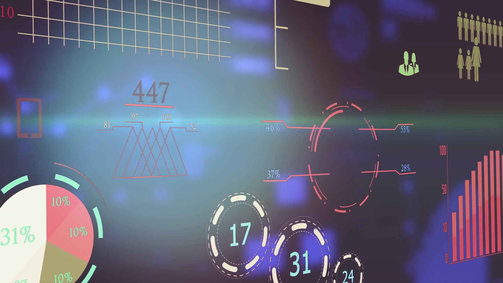 Vibrant Visual Statistics Chart Of Business Stock Motion Graphics SBV ...