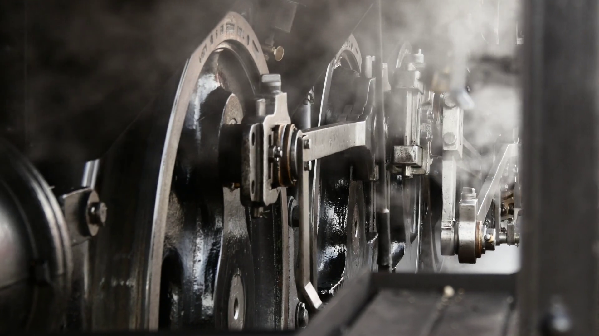 The Train Wheel Of Steam Locomotive Stock Footage SBV-348873296 ...