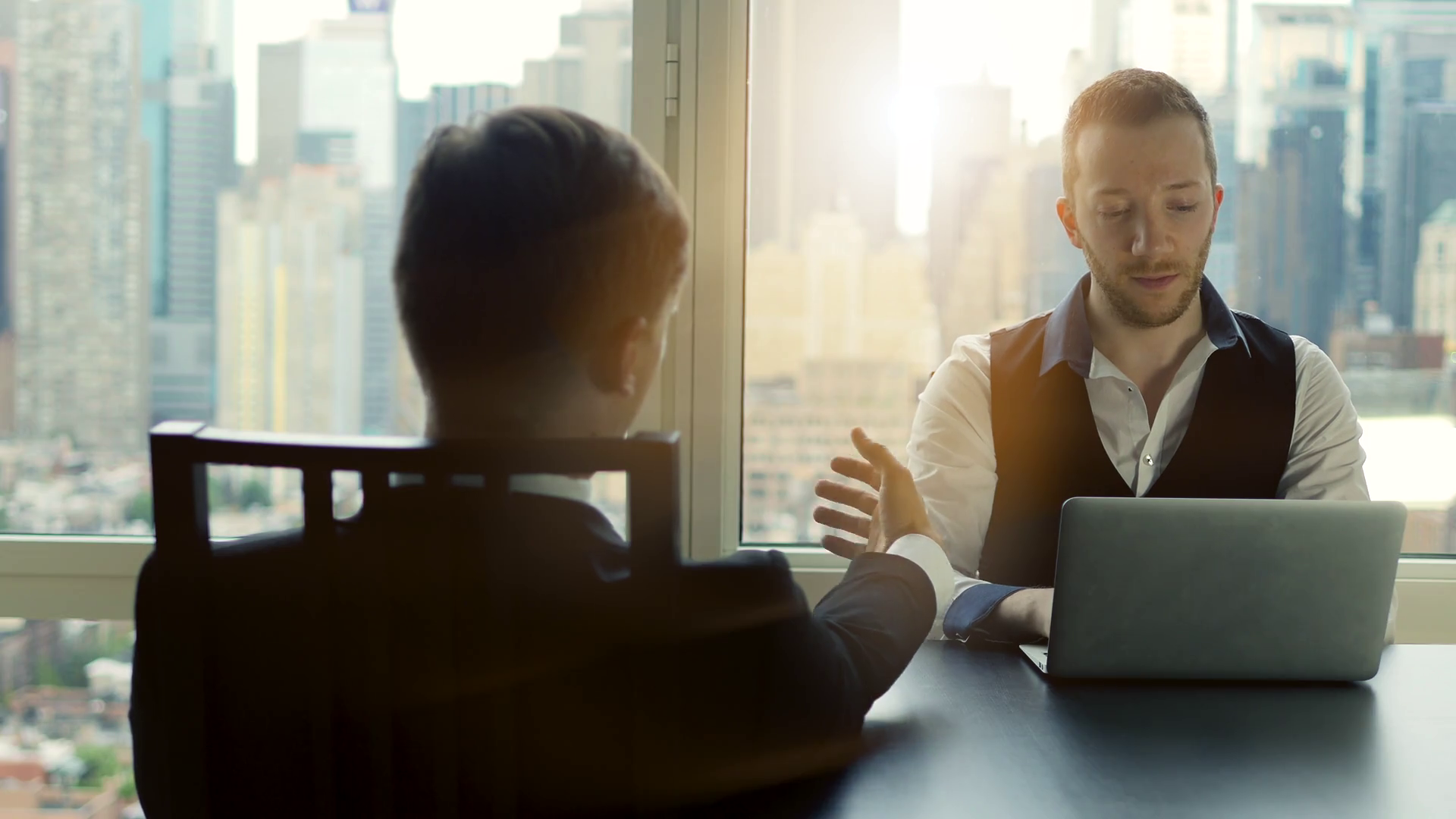 An Interviewee Interviewer Engage In Job Stock Footage SBV-348873841 ...