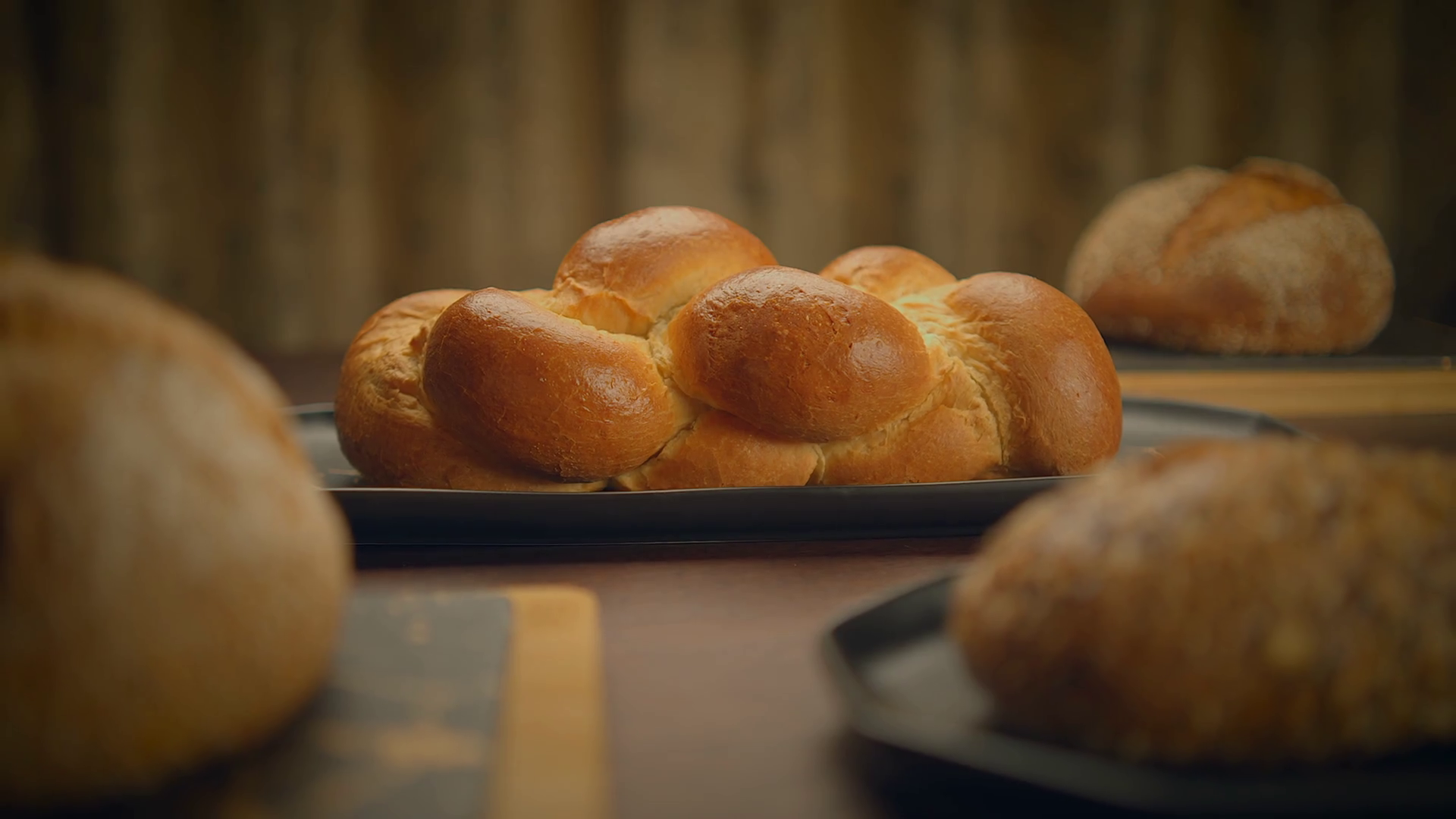 Varieties Of Bread Staple Food Are Laid Out Stock Footage SBV-348928318 ...