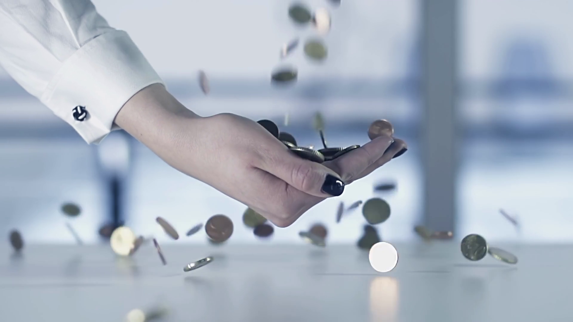 Cash Coins Savings Falling In Slow Motion Stock Footage SBV-348668378 ...