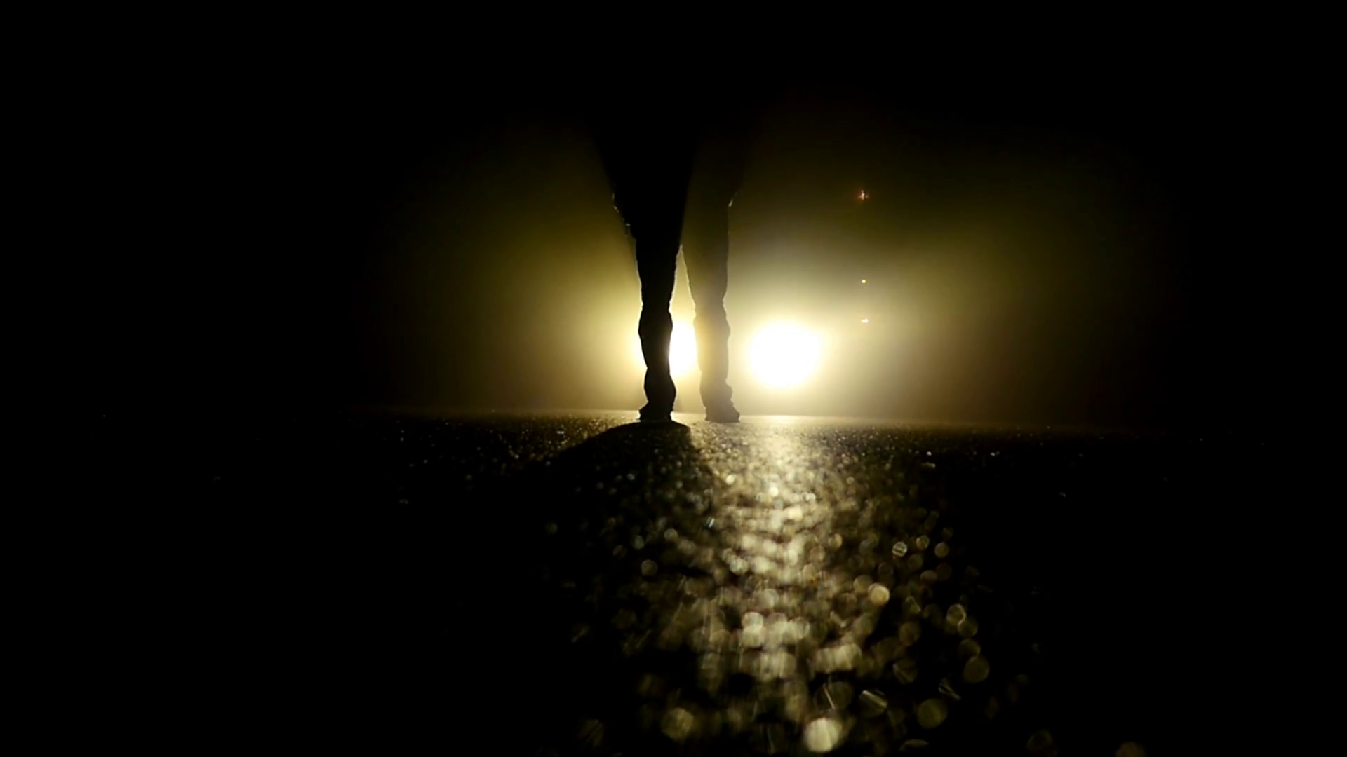 Security Guard Checks Village Street In Dark Stock Footage SBV ...