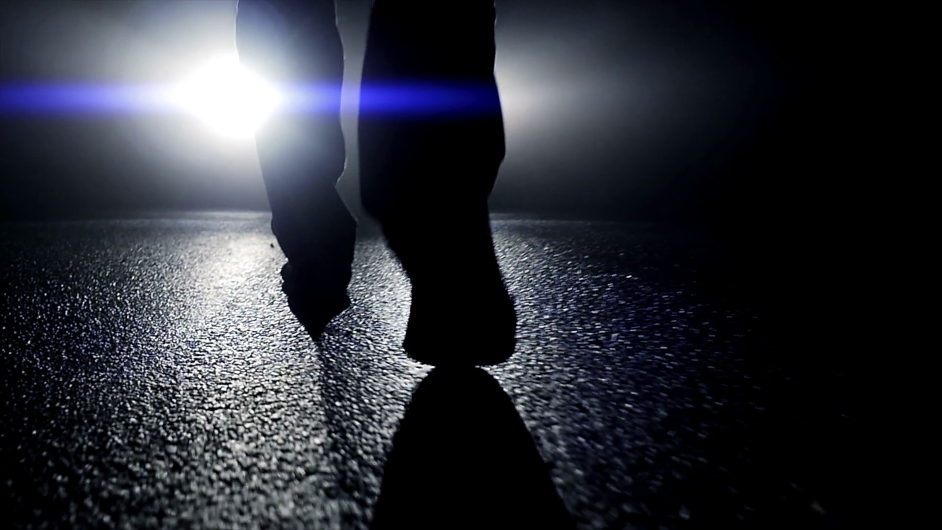 Security Guard Checks Village Street In Dark Stock Footage SBV ...