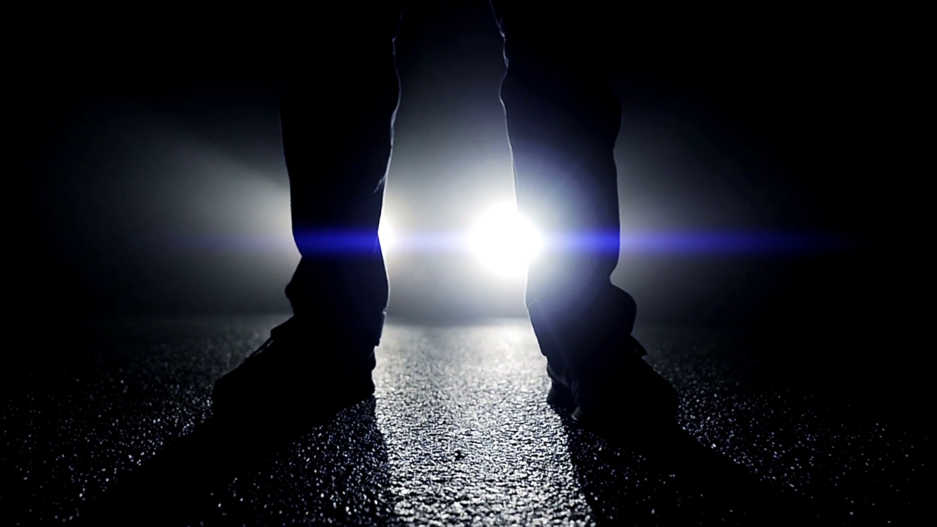 Security Guard Checks Village Street In Dark Stock Footage SBV ...
